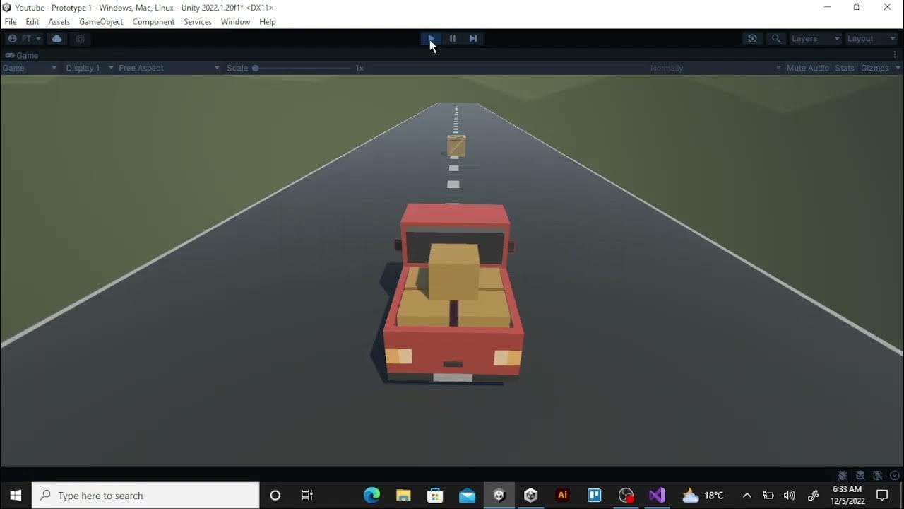 Learning Unity | Offset camera behind the Vehicle - YouTube