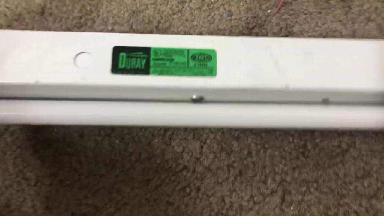 Duray 8 watt preheat fluorescent strip light fixture - YouTube