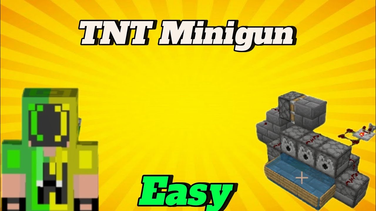 Tutorial Cara Buat TNT Minigun | Minecraft Bedrock | (Tutorial) - YouTube