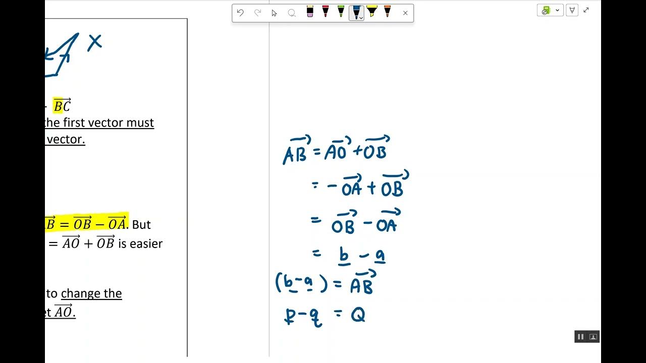 A Levels H2 Math Vectors: Intro to Vectors - YouTube