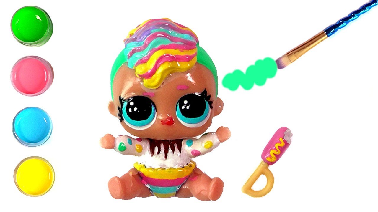Ice Cream DIY LOL surprise Custom Makeover Painting Video - YouTube