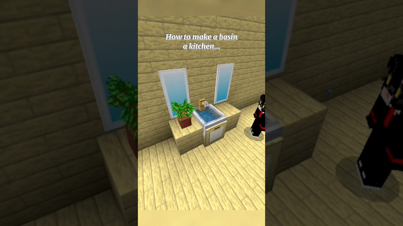How To make a basin a kitchen #shorts #minecraft - YouTube