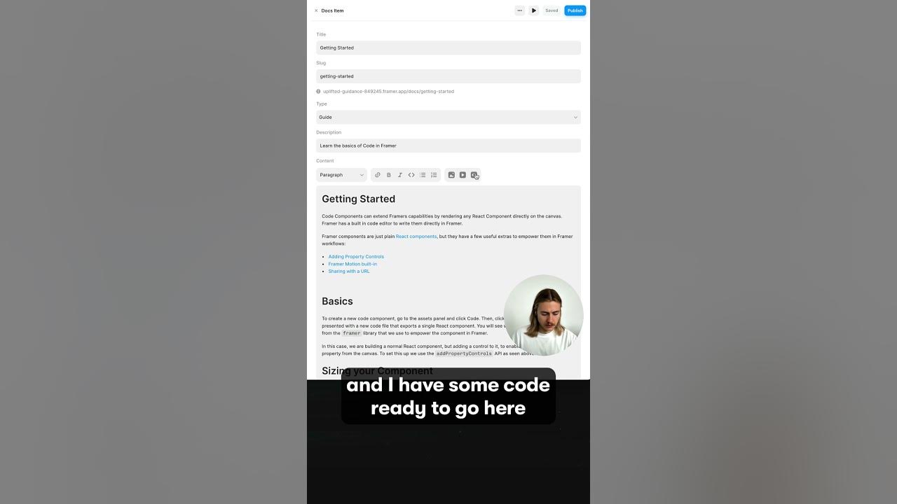 Adding Code Blocks in the Framer CMS within seconds 😮 #tutorial #framer #webdesign - YouTube