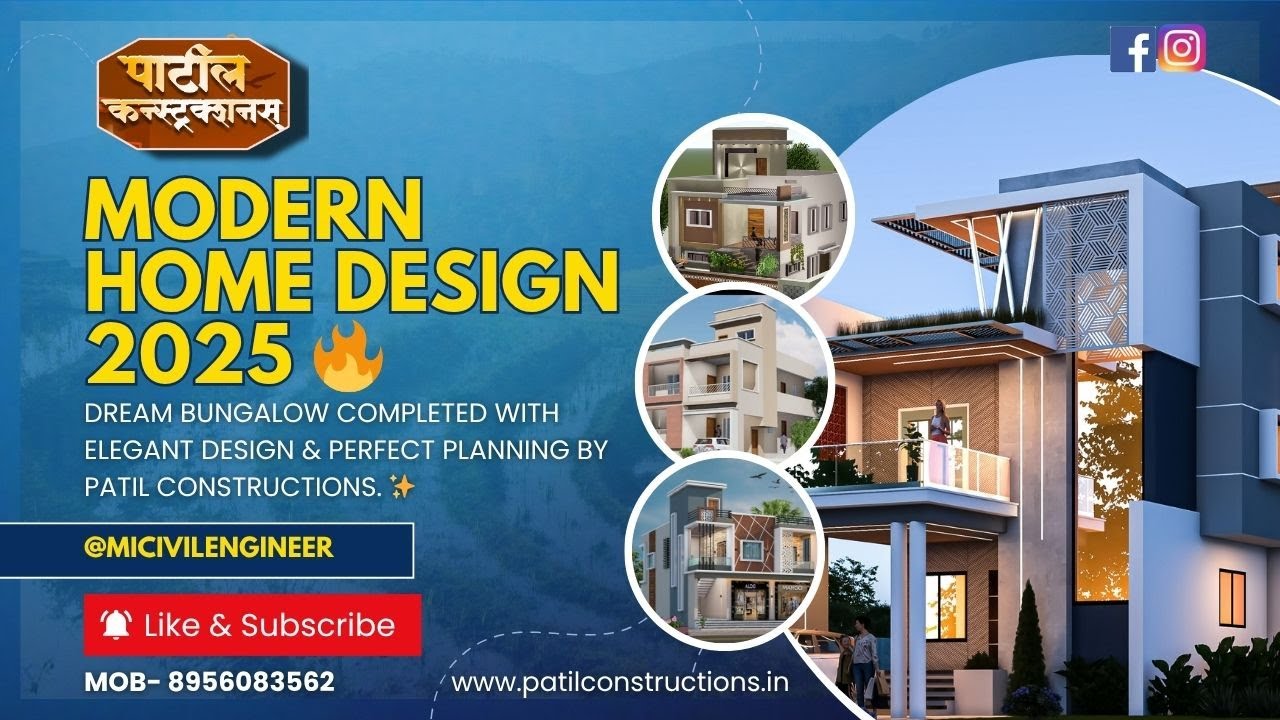 Beautiful Bungalow Completed | Design & Planning by Patil Constructions ...