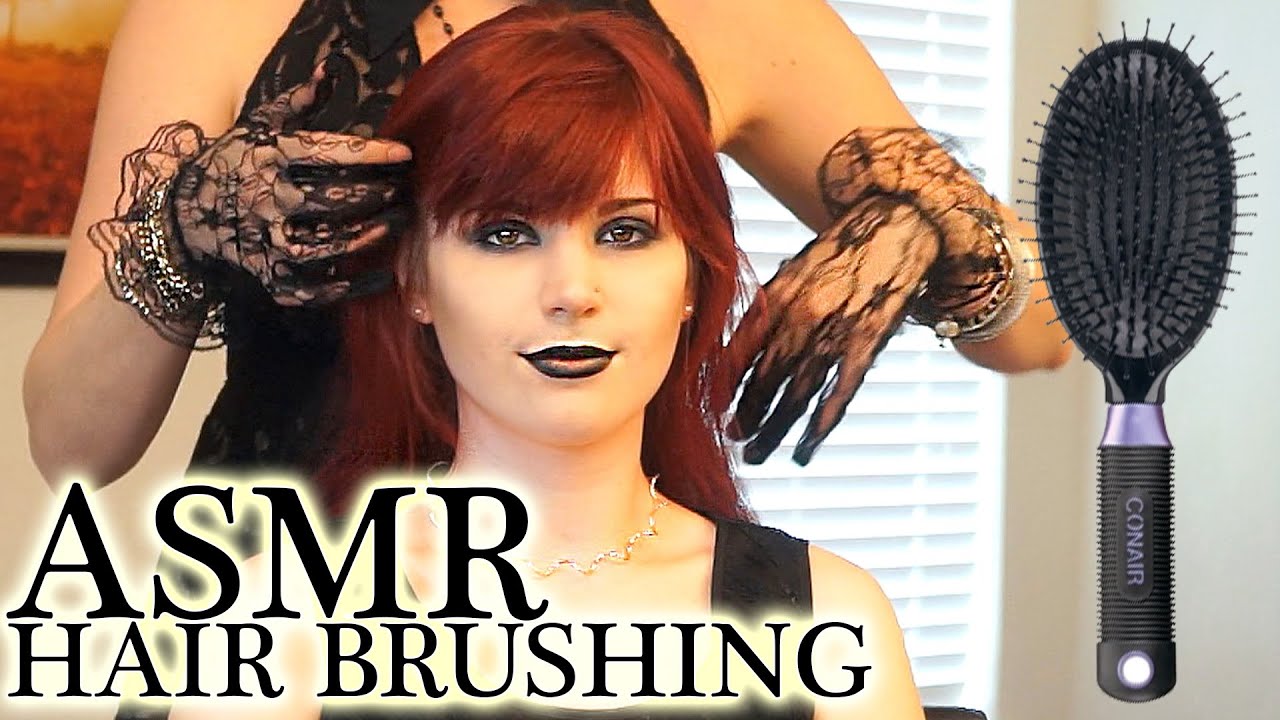 🎧 Binaural ASMR Hair Brushing #11 - Relaxation & Soft Spoken Goth Girl ...