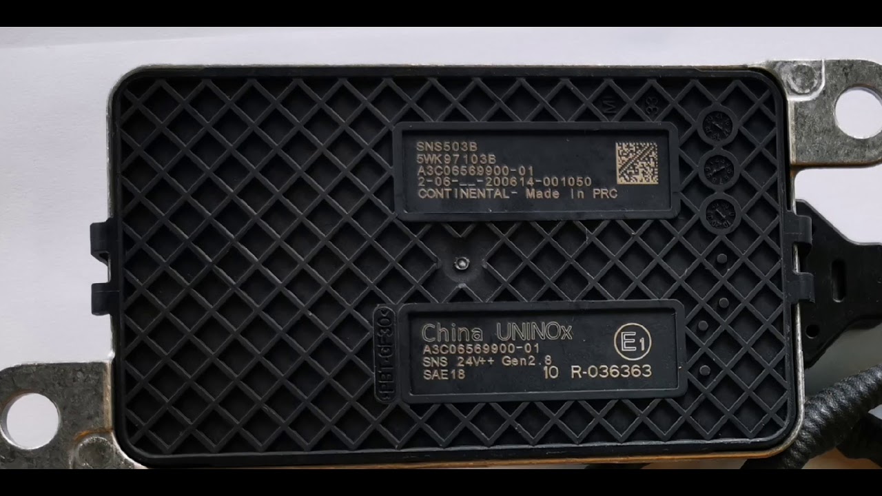 The Continental NOx Sensor 5WK9 7103A /5WK9 7103B / 5WK9 6614I - YouTube