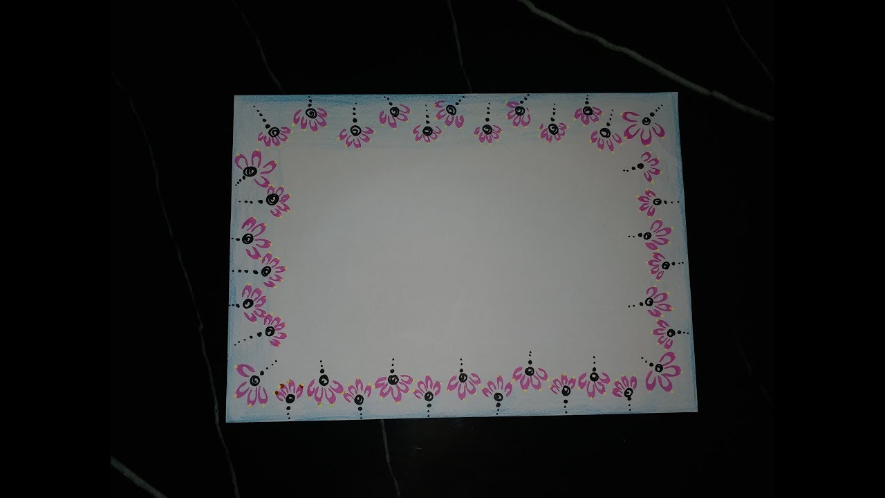 DIY || Simple, Easy & Decorative Border Design For Project File 《#197 ...