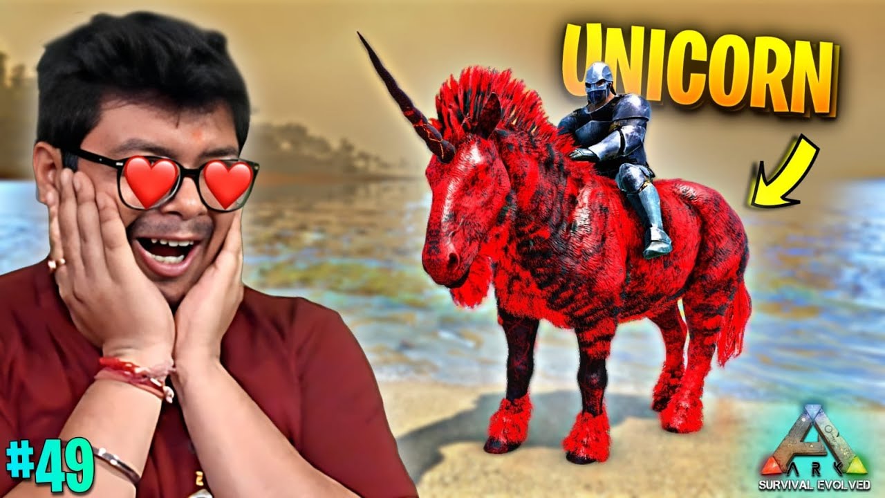 Finally Tamed A Unicorn - ARK Survival Evolved - PART 49 (HINDI) - YouTube
