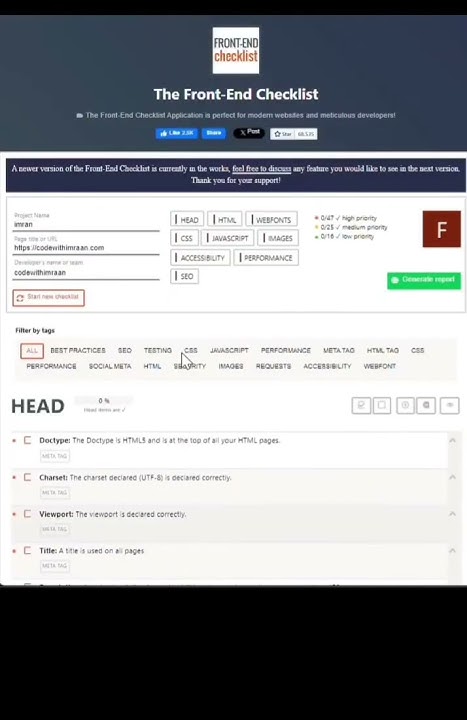 Github Repos Part 4 Checklist For The Frontend Developers Coding Webdesign Youtube
