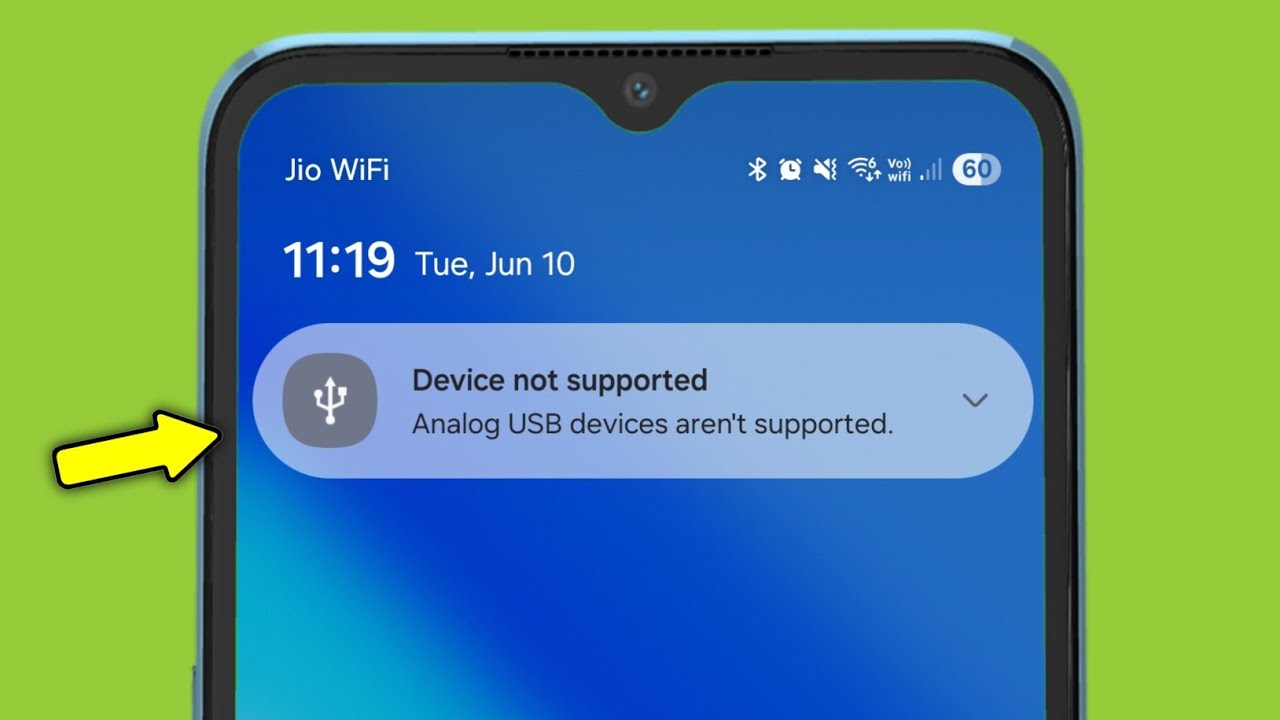 Analog USB devices aren't supported in samsung phone - YouTube