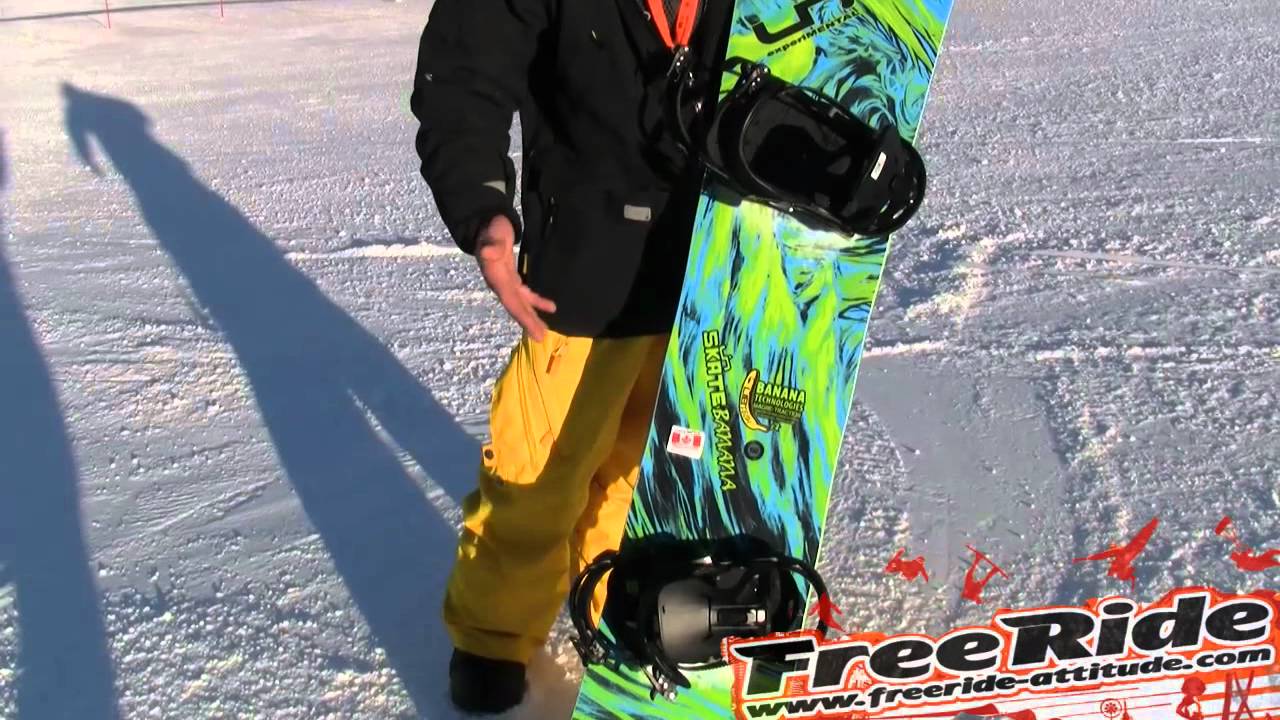 Test snowboard Lib tech skate banana 2013 pr Freeride Attitude - YouTube