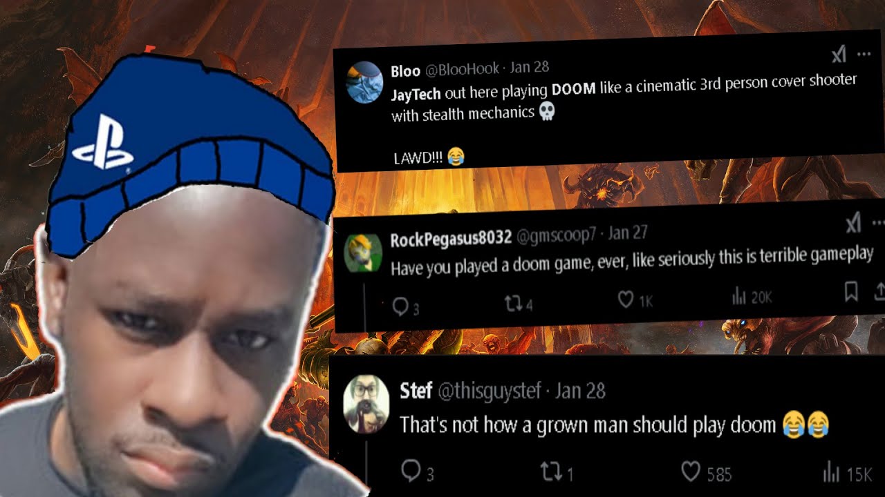 Playstation fanboy gets ROASTED for AWFUL Doom gameplay😂 - YouTube