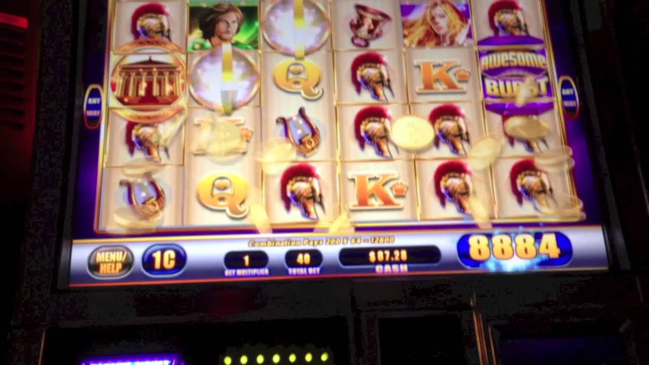 Lady of Athens - WMS - Awesome Burst Slot Feature - YouTube