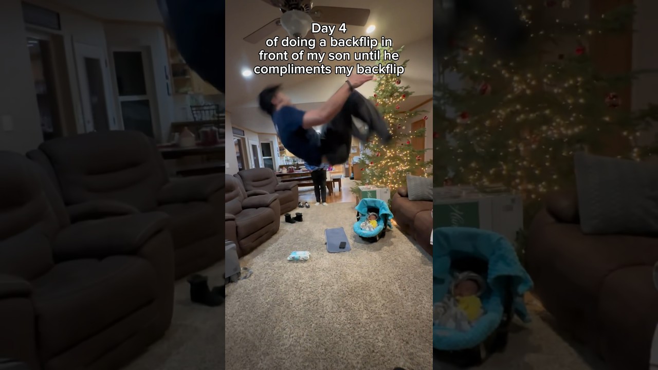 Day 4 of Doing Backflips Every Day in Front of My Son Until He ...