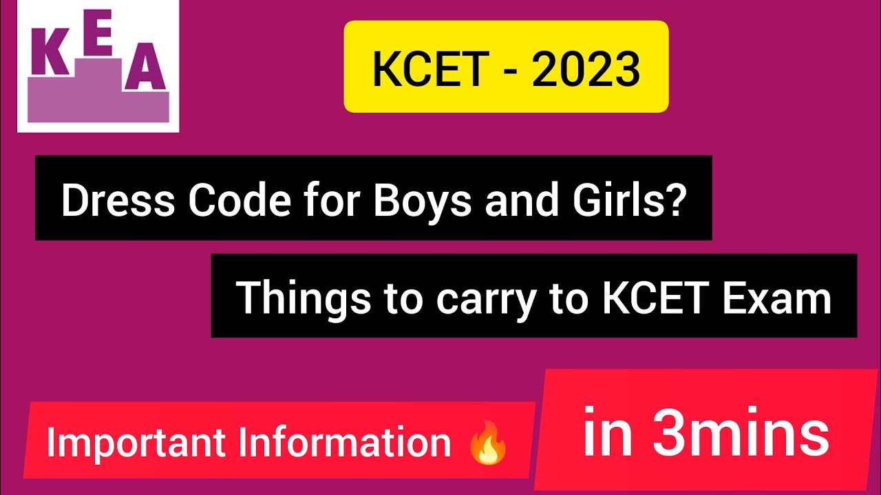 KCET Dress Code And Things To Carry To KCET Exam Hall Student KCET Dress Code And Things To Carry To KCET Exam Hall Student