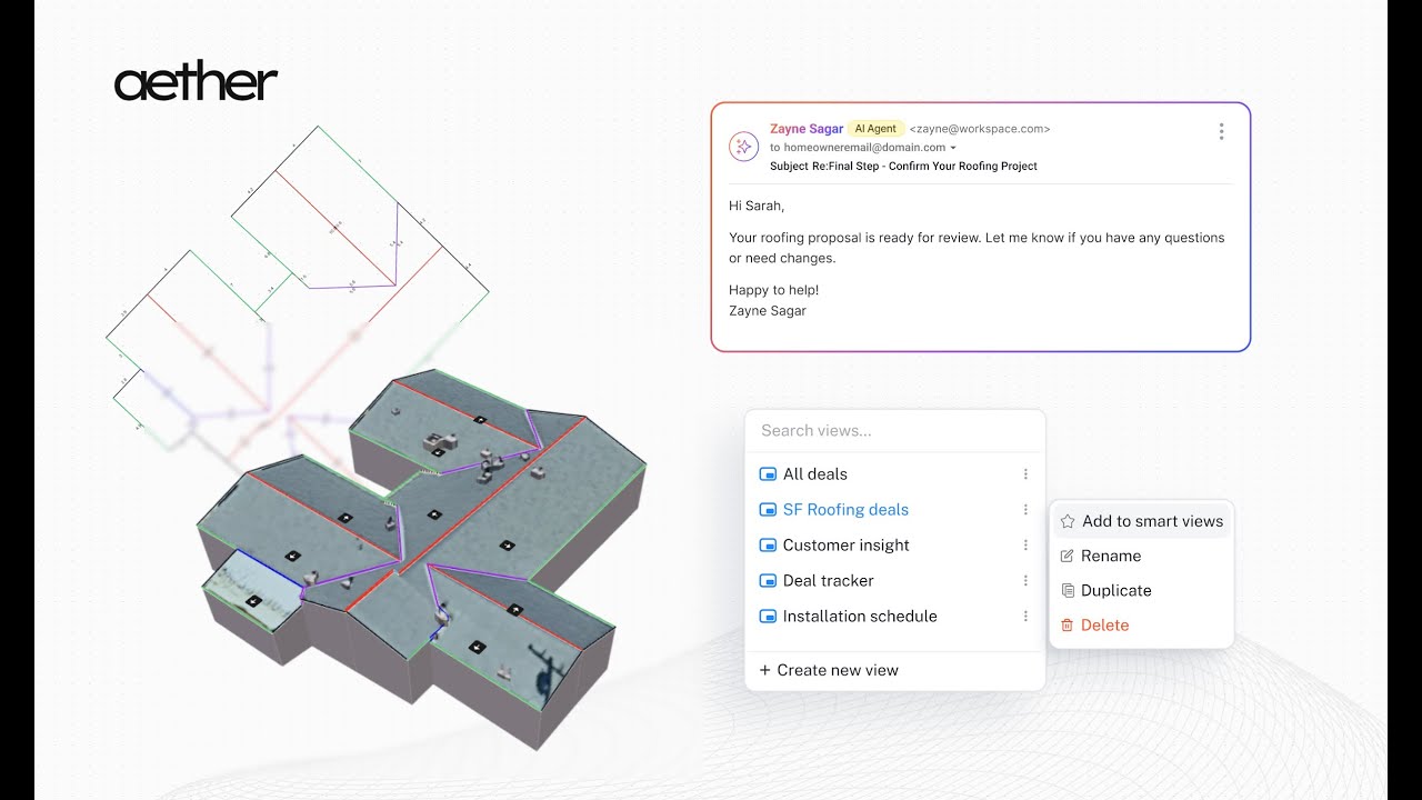 Aether Launch: AI front-office GTM platform for contractors in Roofing ...