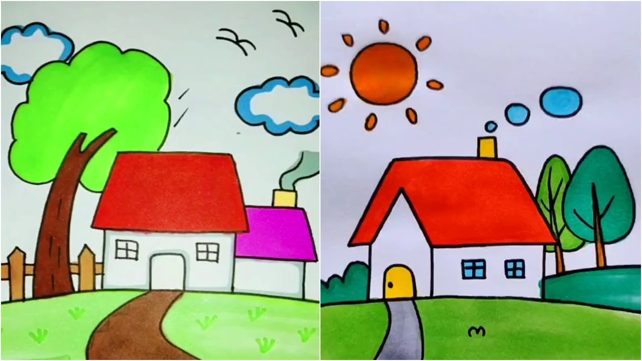 Creating Beautiful Paper Sceneries with Pen | Easy DIY Tutorial - YouTube