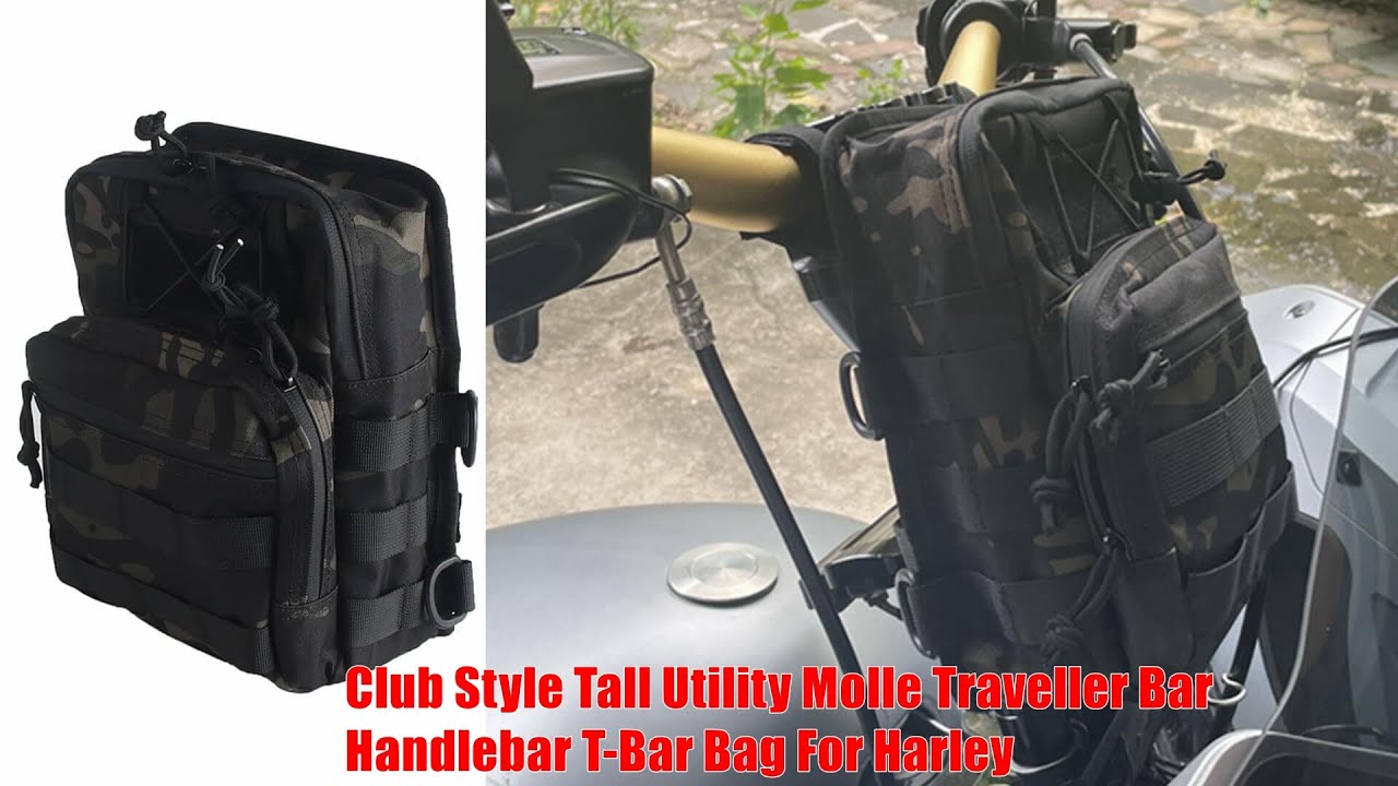 Multicam Black Harley Softail Dyna Club Style Tall Utility Molle ...