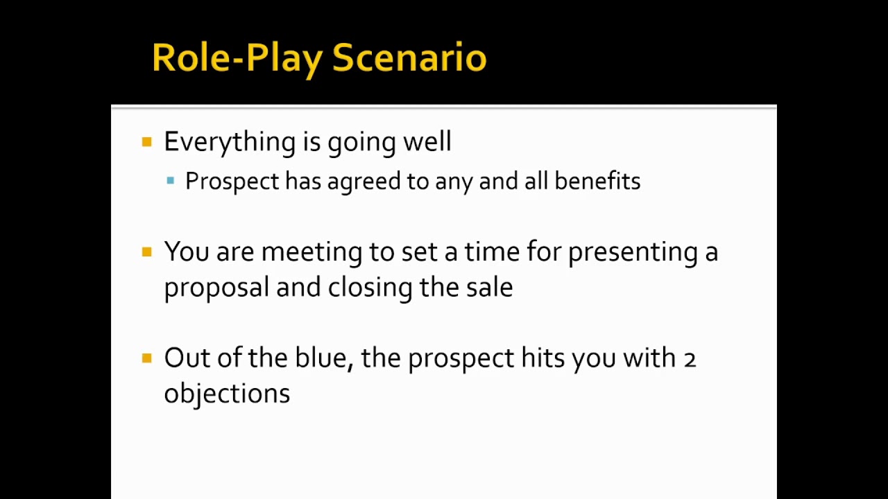 Role Play #3 Handling Objections - YouTube