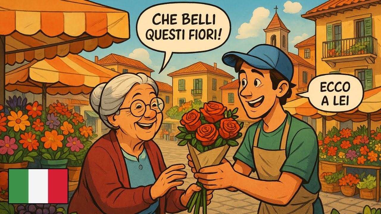 Nonna at the Market in Italy 🇮🇹 Learn Italian with a Real Italian ...