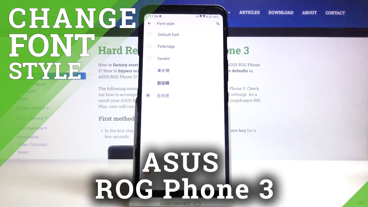 How to Change Font Style in ASUS ROG Phone 3? - YouTube