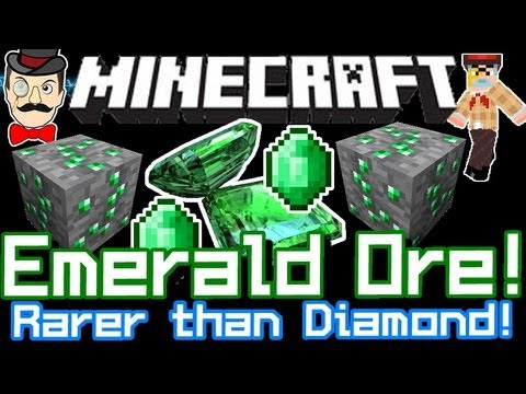 Minecraft EMERALD ORE ! Rarer than Diamond - 12w21a ! - YouTube