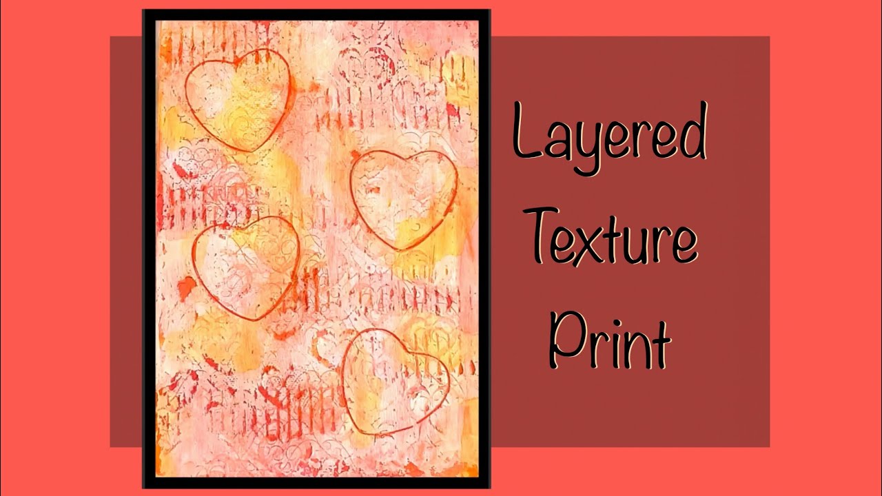 Layered Texture Print for Collage, Journals, Cards and Tag Making # ...