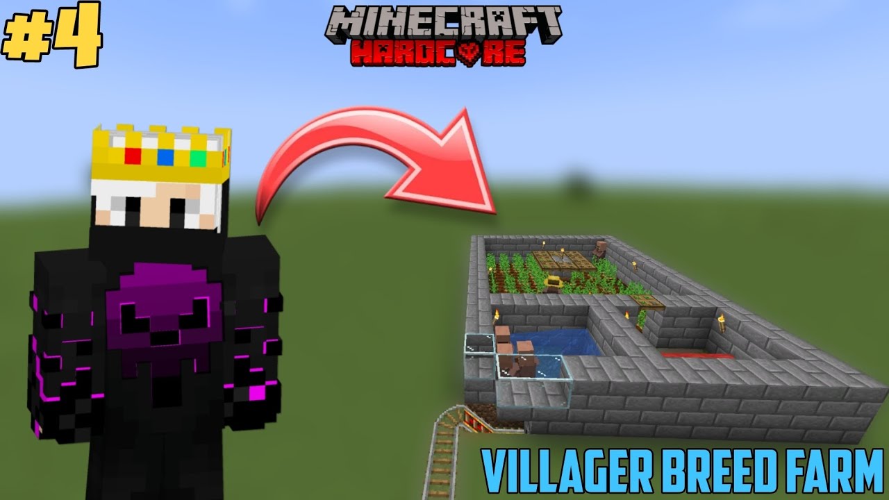 I made a villager Breed farm in my Minecraft Hardcore Series #4 ...