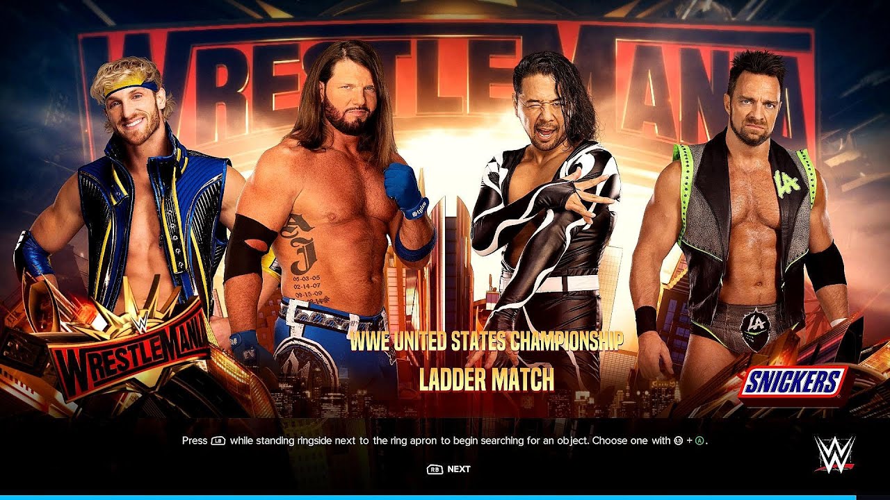US Championship | Ladder Match | WWE 2K24 PC - YouTube