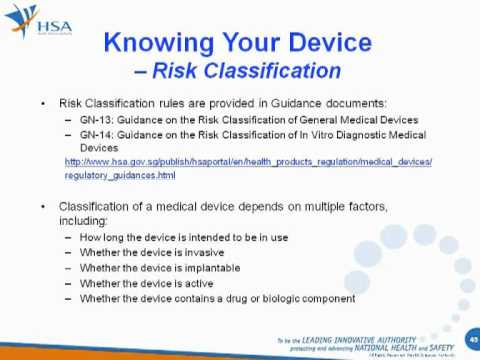 Prepare to Register a Medical Device: Risk Classify the Products - YouTube