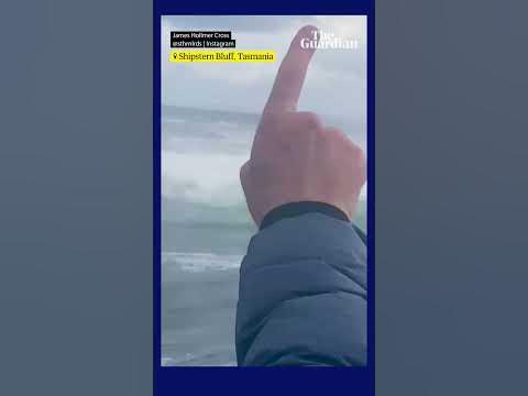 Wipeout! Surfer survives massive Shippies hit in Tasmania - YouTube