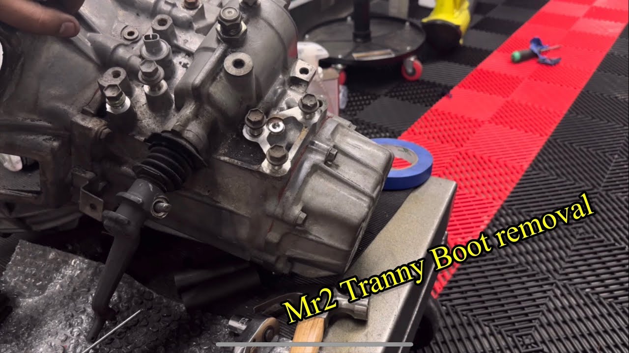 Mr2 Transmission shift selector boot removal - YouTube