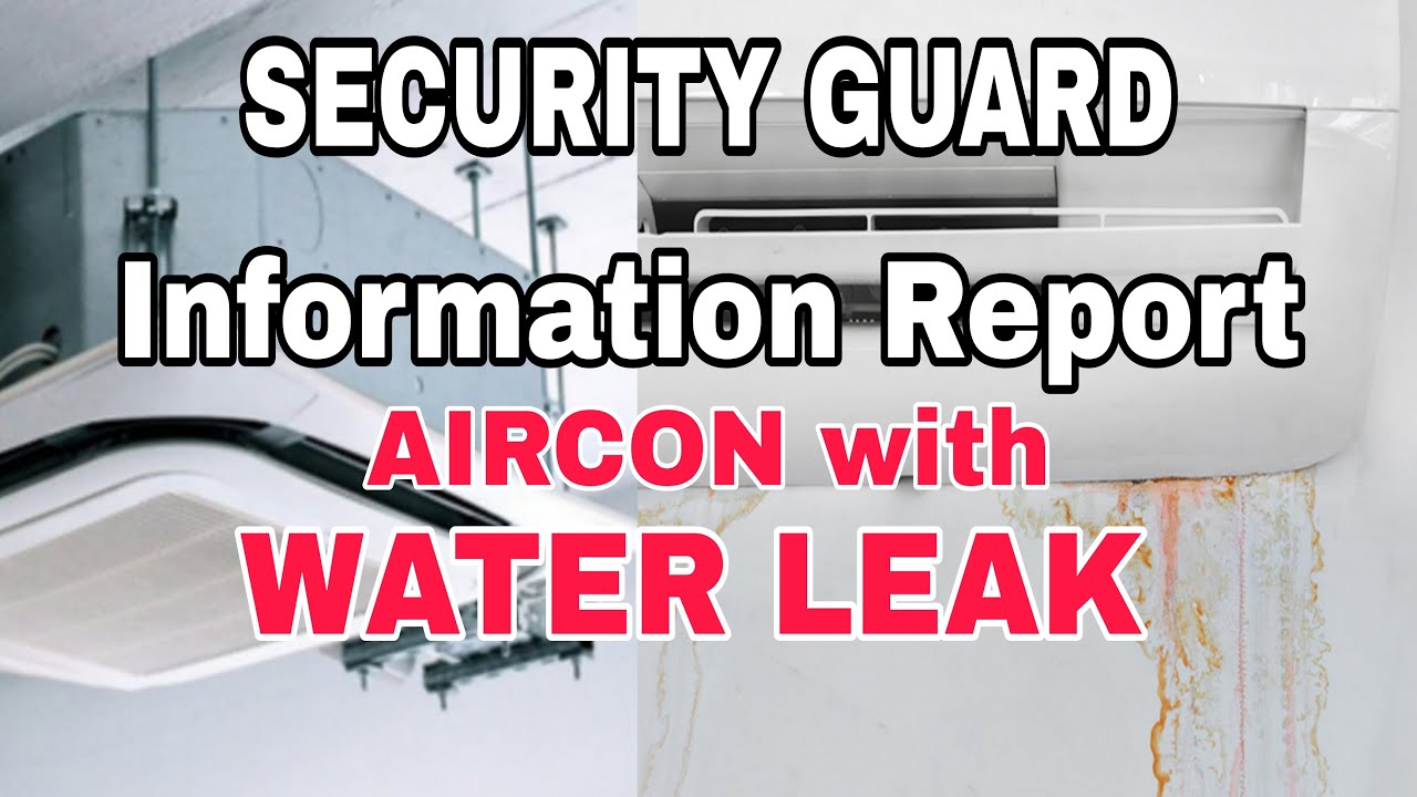 Paano gumawa ng Report "SECURITY GUARD INFORMATION REPORT" AIR-CON with ...