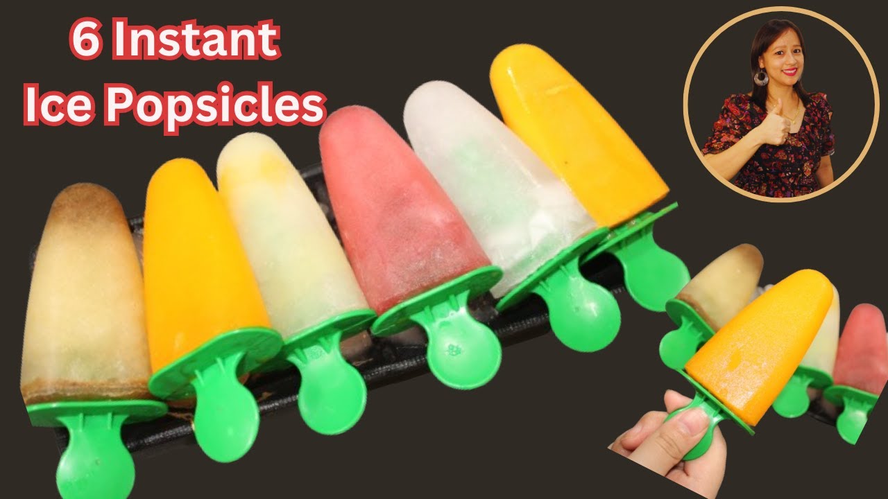 6 Different Flavours Ice Popsicles Recipe || How to make Ice Lolly || # ...
