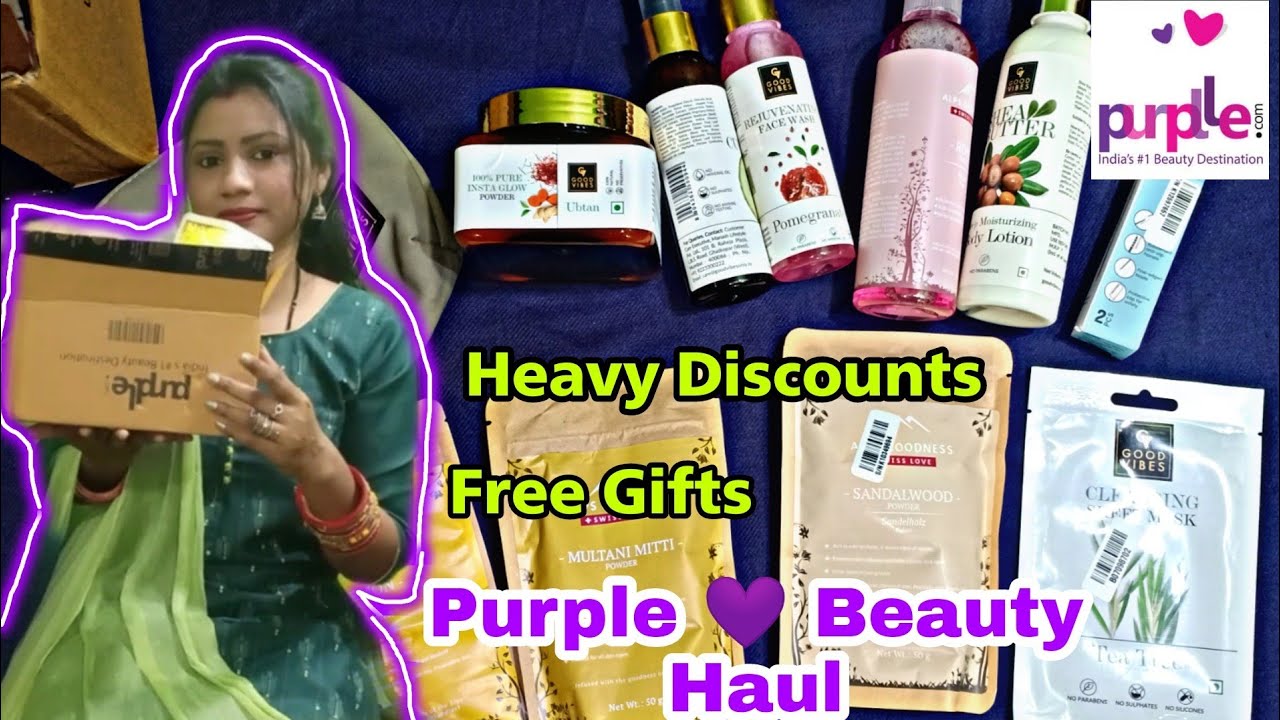 Purple I 💜 Beauty Sale Haul | Heavy Discount % | Free Gift Offer 😍 ...