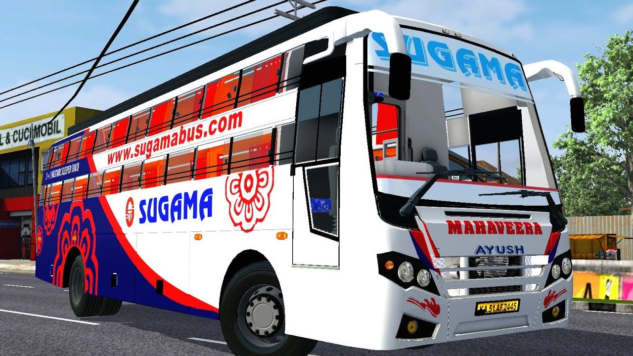 DAMODAR BUILT NON AC SLEEPER BUS MOD RELEASED FOR BUSSID ! FULL REVIEW ...