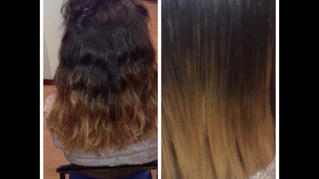 Par drept, lucios si sanatos = Tratament cu Keratina - YouTube