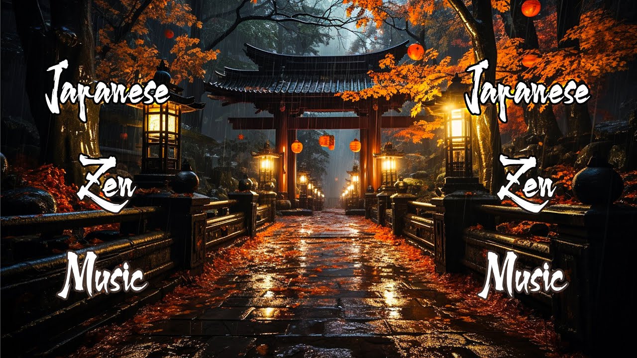 Zen Garden on a Moonlit Night - Japanese Flute Music For Soothing ...