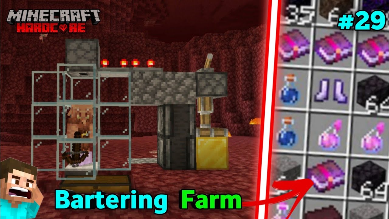 I Build Best Piglin Bartering Farm In Minecraft Survival #29 - YouTube