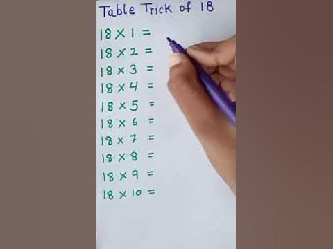 Table trick of 18 I Easy trick to learn Tables I How to learn tables ...
