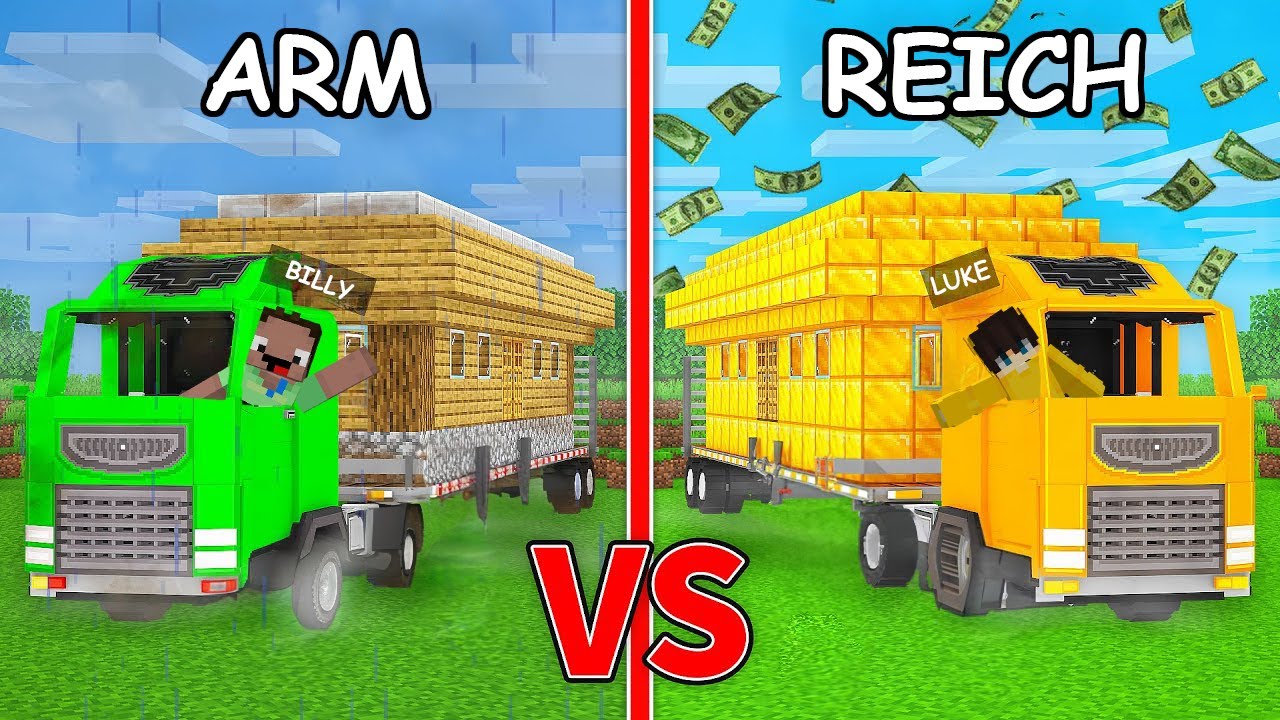 BILLY NOOB VS LUKE PRO TRUCK BAU CHALLENGE in Minecraft - YouTube