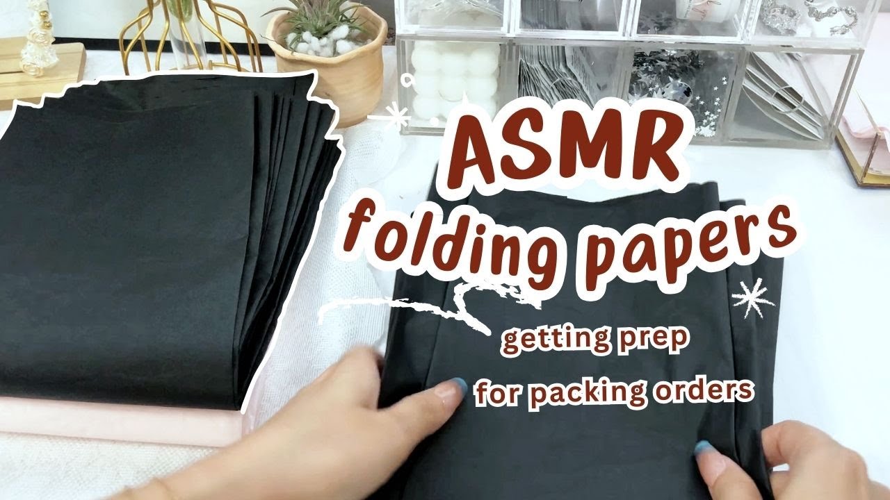folding papers | asmr packing orders real time | small business | no ...