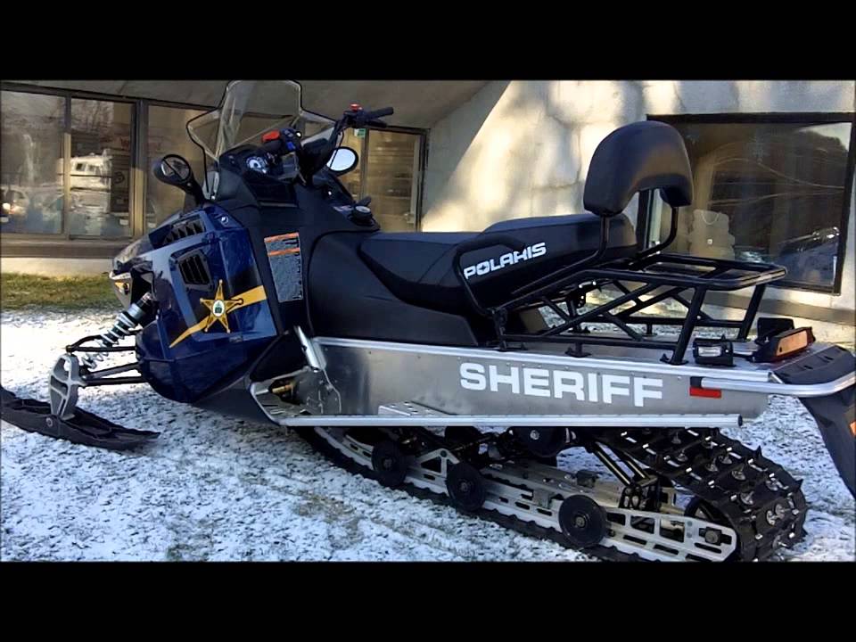 Sheriff Snowmobile with LED Lights - YouTube