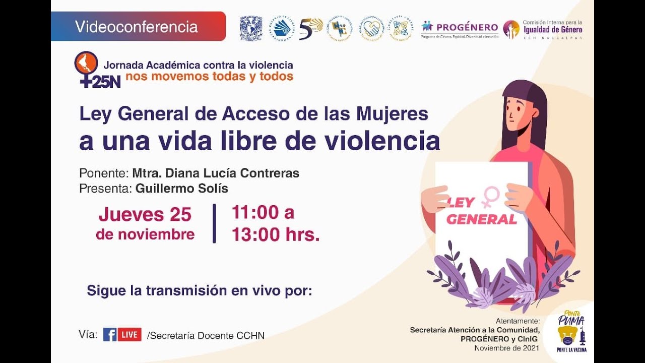 Conferencia Ley General de Acceso de las Mujeres a una vida libre de violencia - YouTube