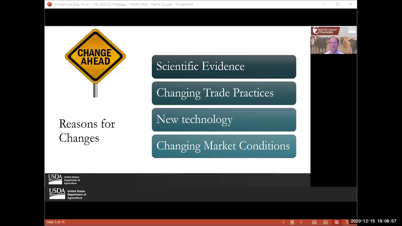 USDA Cattle and Carcass Training – Carcass Grading; Instrument ...