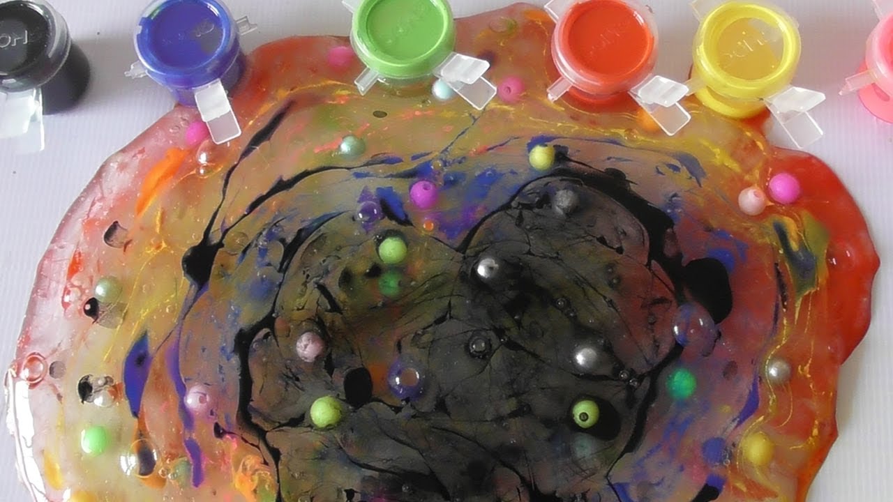 Mixing slime with colors and random things | Most satisfying slime ...