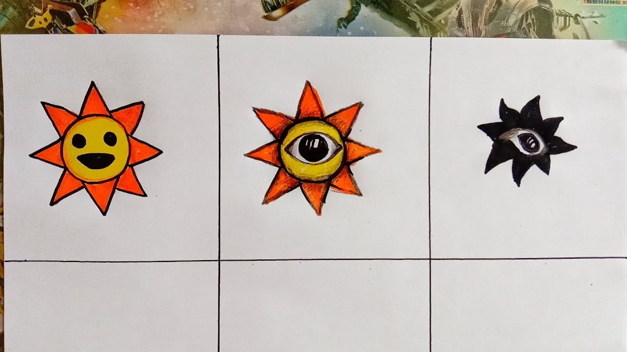 How to Draw Mr. Sun Phase 1 vs Phase 2 vs Phase 3 In Incredibox Sprunki ...