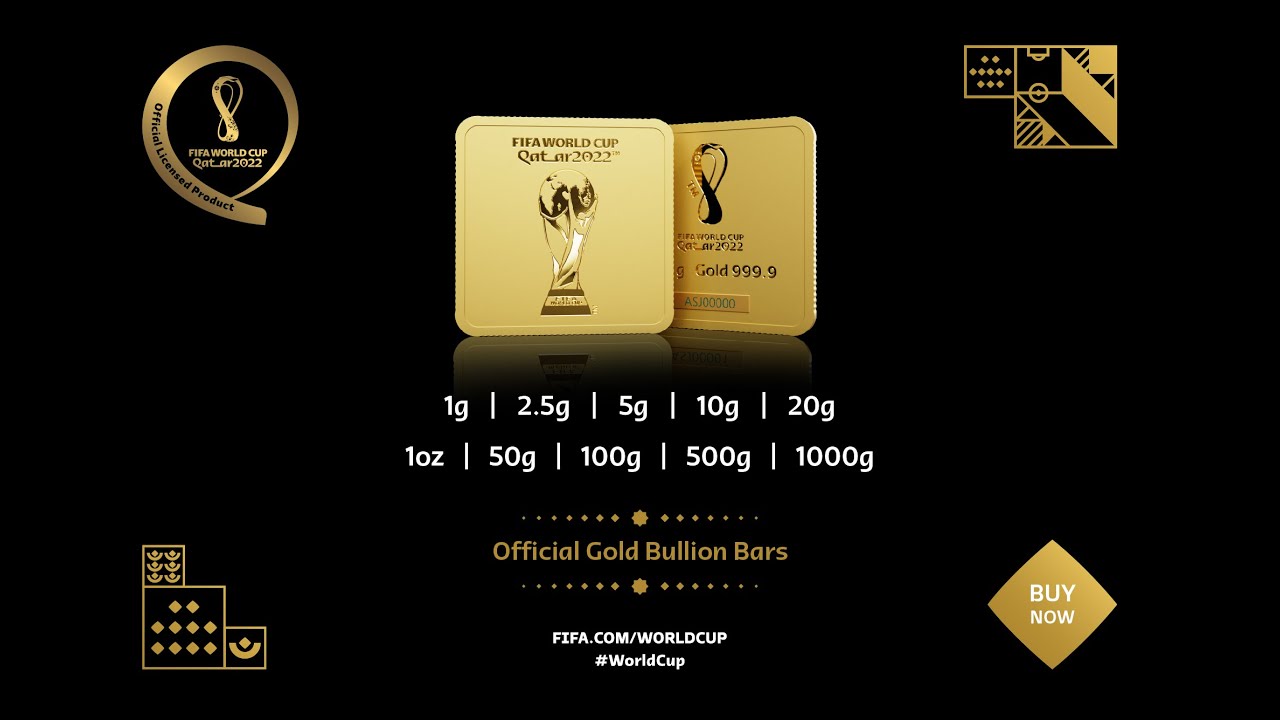 Official Gold Bullion Bars of the FIFA WorldCup Qatar 2022 - YouTube