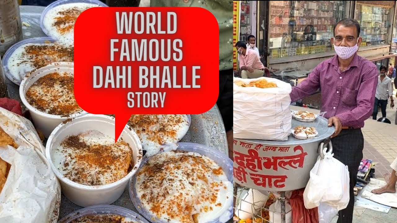 Sharma ji के world famous Dahi Bhalle in Nehru Place | Street food of ...
