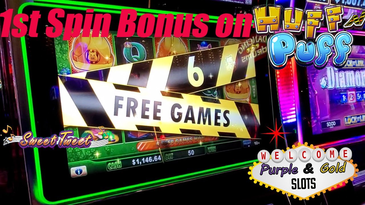 Huff-n-Puff Slot Machine First Spin Bonus! Drop and Lock Sweet Tweet ...
